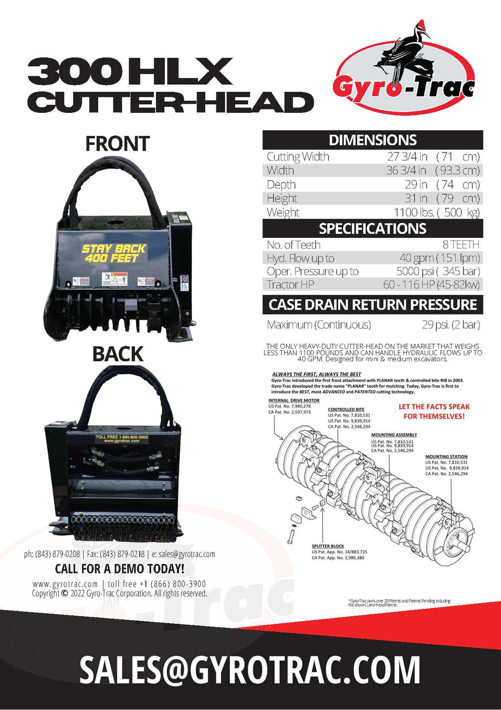 300BX Cutter-head from Gyro-Trac