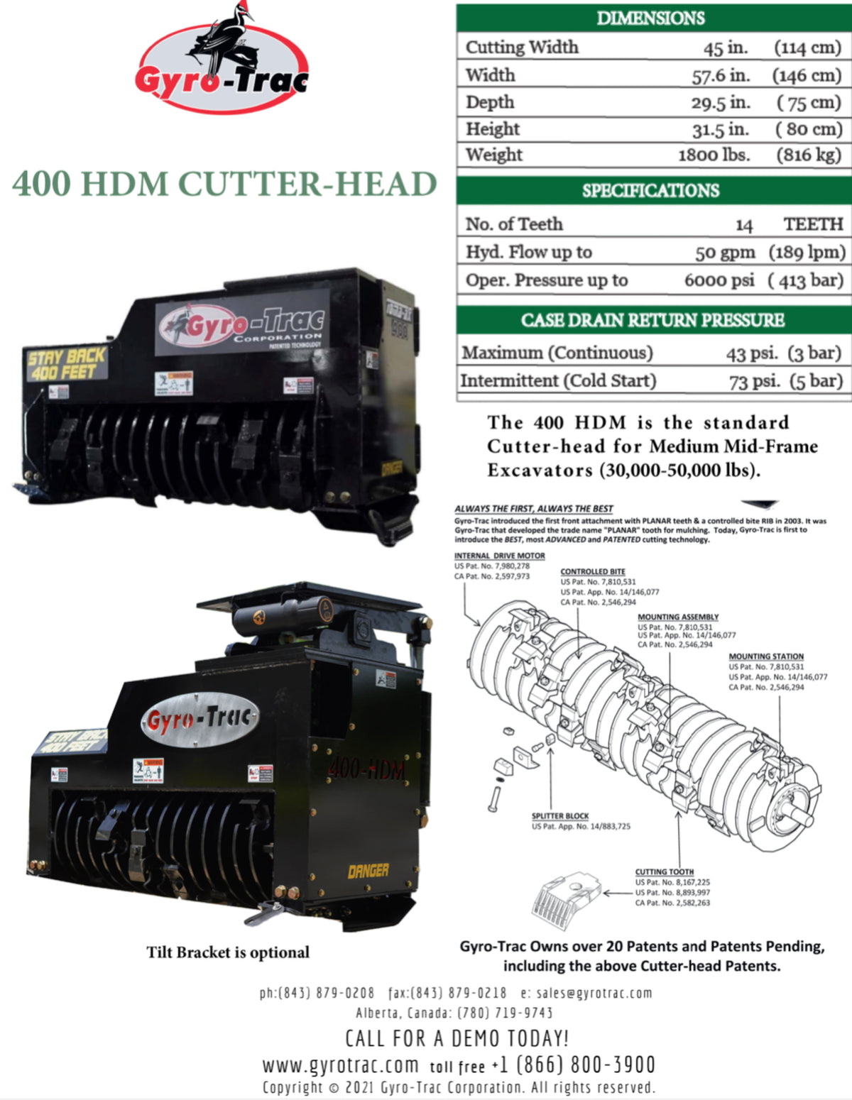 Check out the Brand New Cutter-head from Gyro-Trac: the 400 HDM Cutter-head